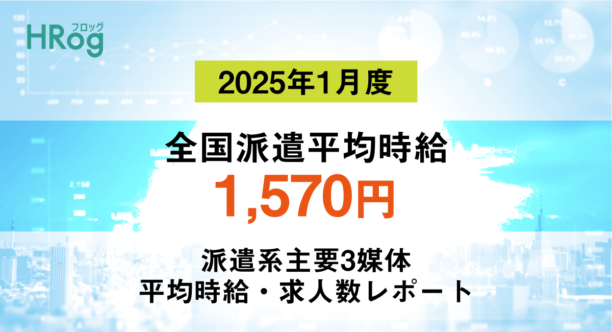 2025年1月度の派遣平均時給・求人数レポートを発表しました - HRogリスト for アカデミア