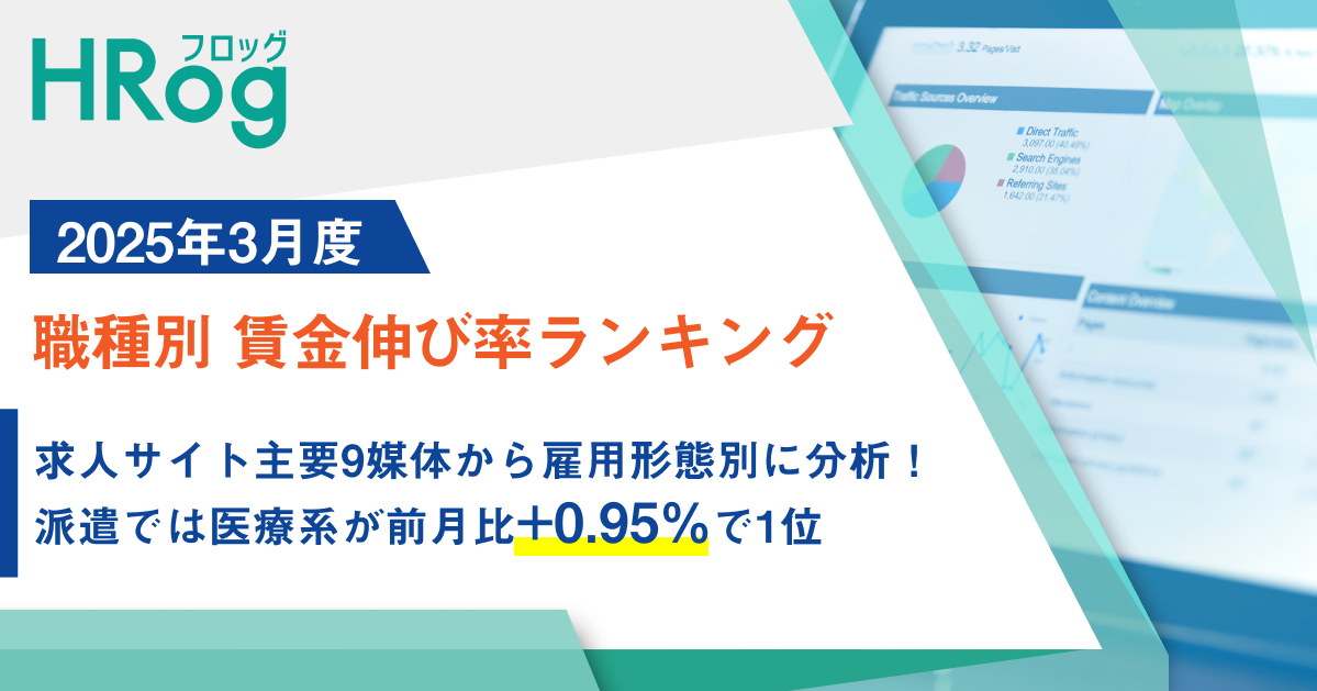 2025年3月度の職種別 賃金伸び率ランキングを発表しました - HRogリスト for アカデミア
