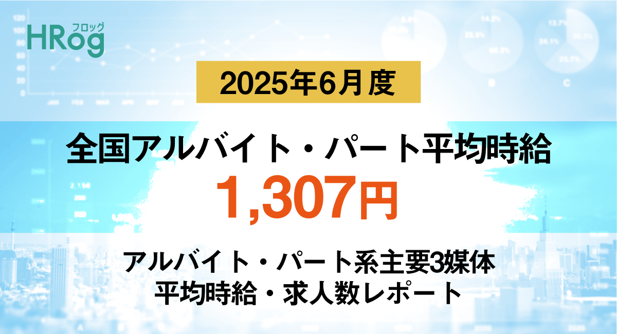 2025年6月度のアルバイト・パート 平均時給・求人数レポートを発表しました - HRogリスト for アカデミア